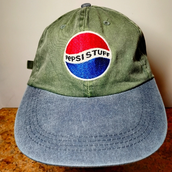 Pepsi | Accessories | Rare Vintage Gree Blue Pepsi Stuff 0 Cotton ...
